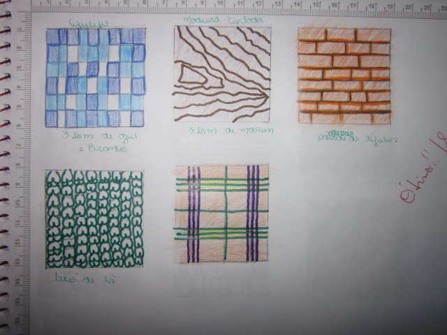 Artistas do Colégio Estadual Dona Branca : Desenho de texturas visuais